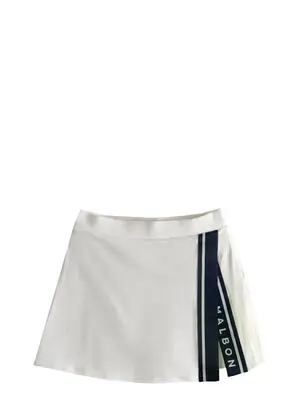 MALBON Baseline Tennis Skirt - White