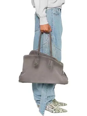 Attico The Attico Medium La Passeggiata Shoulder Bag Grey