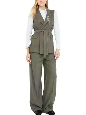 Liu Jo Chevron Brooch Waistcoat - Green