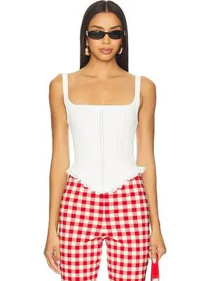 Lpa Suzy Knit Corset Top - White