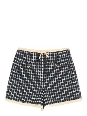 VALENTINO Valentino Garavani Checked Virgin Wool Blend Shorts