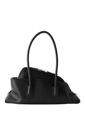 Attico La Passeggiata Small Leather Tote - Black