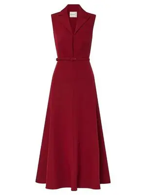 Roland Mouret Crepe Midi Dress - Red