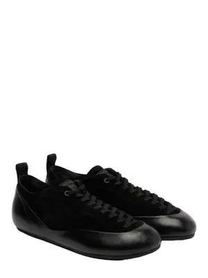 Proenza Schouler Arcadia Suede And Leather Lace-up Sneakers - Black