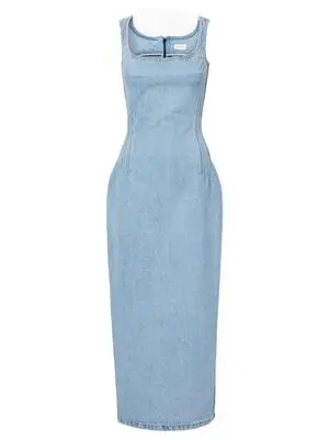 Magda Butrym Denim Midi Dress - Blue