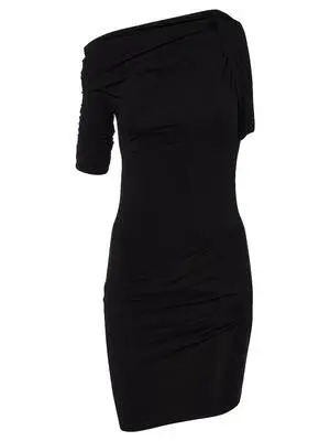 Jacquemus Draped Jersey Mini Dress - Black