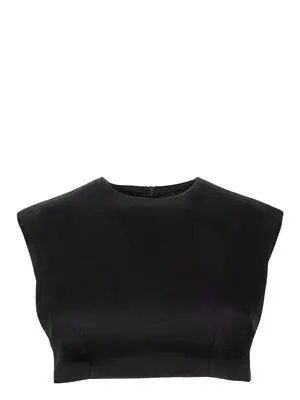 David Koma Sleeveless Crop Top - Black