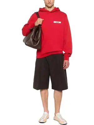 Jacquemus Gros Grain Hooded Sweatshirt - Red