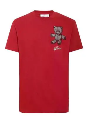 Philipp Plein Teddy Bear Strass T-shirt - Red