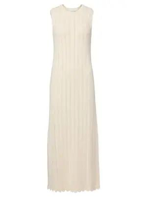 Altuzarra Sissi Open-knit Cotton Midi Dress - Beige