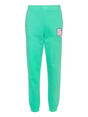 Karl Lagerfeld Appliqué Logo Tapered Trousers - Green