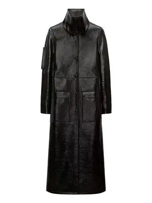 COURREGES High-shine Trench Coat - Black