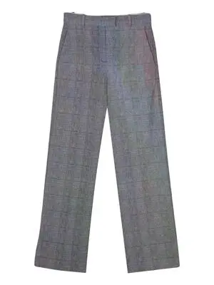 CIRCOLO 1901 Check-pattern Straight-leg Trousers - Blue