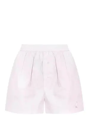 Moschino Goose-embroidered Shorts - Pink