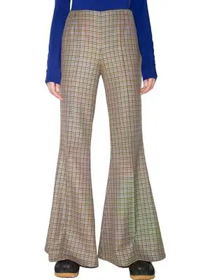 STELLA MCCARTNEY Stella McCartney Houndstooth Pattern Flared Trousers