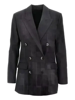 Isabel Marant Étoile Double-breasted Checked Jacket - Grey