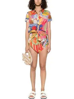 Farm Rio Printed Shorts - Red