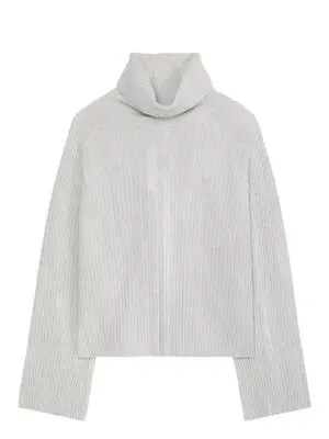 Marc O'polo Ribbed Turtleneck Jumper - Grey