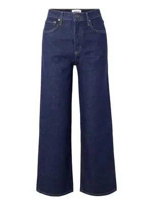 AGOLDE Ren Cropped High-rise Wide-leg Jeans - Blue