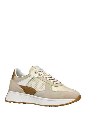 Geox Amabel Suede Leather Sneakers - Neutrals