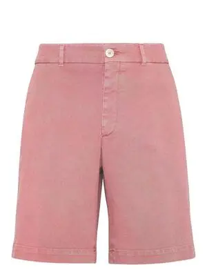 Brunello Cucinelli Knee-length Denim Bermuda Shorts - Red