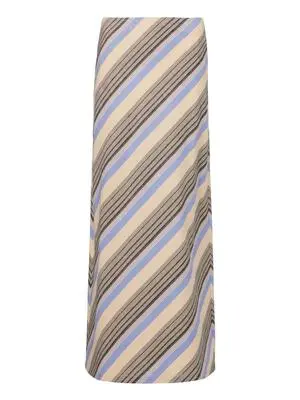 Faithfull The Brand Elise Cotton And Linen Maxi Skirt - Multicoloured
