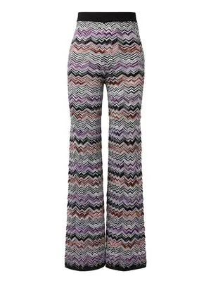 Missoni Zigzag Knitted Wide-leg Trousers - Multicoloured