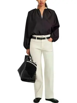 PROENZA SCHOULER WHITE LABEL Proenza Schouler White Label Gathered Neck Balloon Sleeve Top
