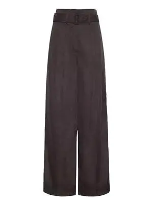 Adam Lippes Cotton Trousers - Brown