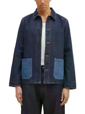 A.p.c. Contrast Pocket Denim Jacket - Blue