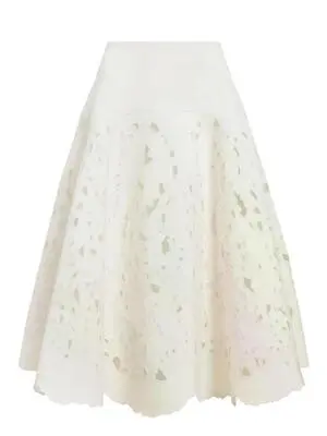 Proenza Schouler Cut-out Detail Midi Skirt - White