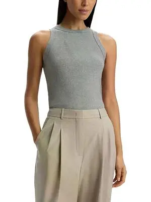 12 STOREEZ High-neck Sleeveless Top - Grey