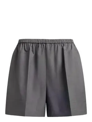 12 STOREEZ Cotton Mini Shorts - Grey