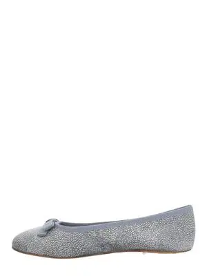 CASADEI Casadei Bow Embellished Calf Leather Flats
