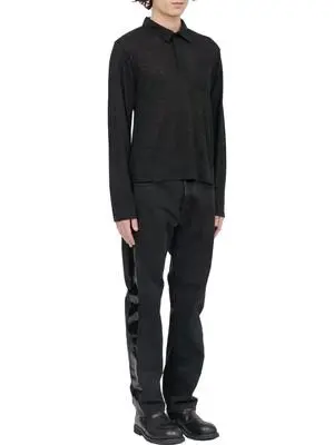 MAISON MARGIELA Long-sleeve Polo Shirt - Black