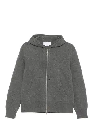 Thom Browne Intarsia Zip-up Hoodie - Grey