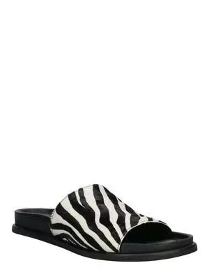VAGABOND SHOEMAKERS Effie Zebra-print Slip-on Slides - Black