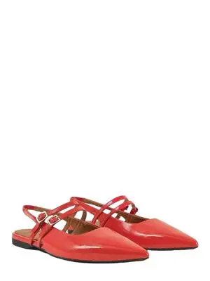 VAGABOND SHOEMAKERS Hermine Patent Leather Slingback Ballet Flats - Red