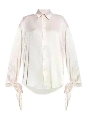 Balenciaga Logo-jacquard Tie-cuff Shirt - 9505