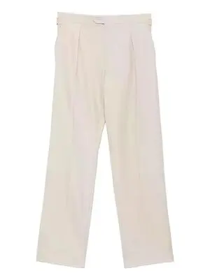 FURSAC Sand Beige Wool Trousers - Neutrals