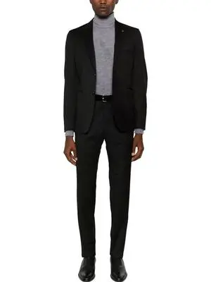 Tagliatore Single-breasted Wool Suit - Black