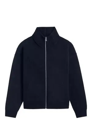 Axel Arigato Axel Arigato Zipped Wool-Blend Cardigan Blue