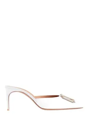 MALONE SOULIERS Satin Mona Mules 70 - White
