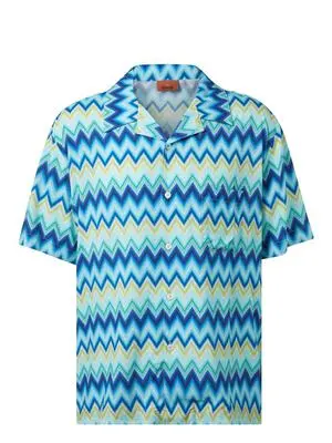 Missoni Zigzag Bowling Shirt - Blue