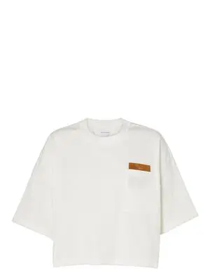 Bottega Veneta Intrecciato Cotton Jersey T-shirt - Beige