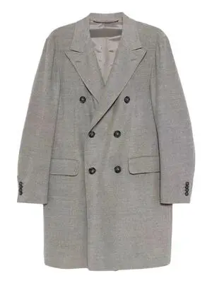 Canali Double-breasted Wool Coat - Grey