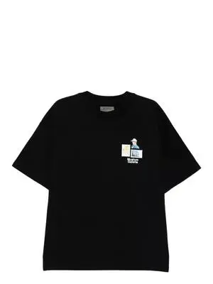 MUSIUM DIV. Stamps Motif T-shirt - Black