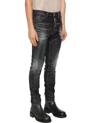 Dsquared2 Faded Distressed Jeans - Black