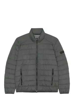 Marc O'polo Quilted Stand Collar Jacket - Grey