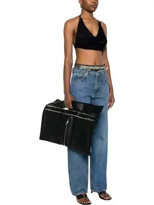 Alexander Wang Double Zip Leather Clutch - Black